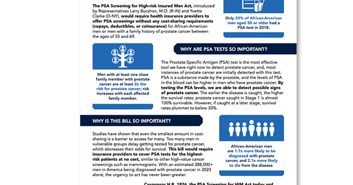 Overview: PSA Screening for HIM Act (H.R. 1300/S.297) | ZERO Prostate ...